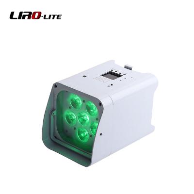 Cina 6 in 1 Batteria Up Light 6pcs Cassa di ricarica Uplight 6X18w Led Batteria Alimentata Par Uplight Per Festa di Nozze Stage Light in vendita