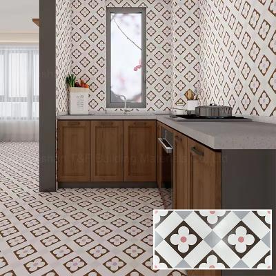 Cina 30x30 ha lustrato piastrelle per pavimento quadrate del balcone del fiore del mosaico di stile nordico delle piastrelle di ceramica le piccole in vendita