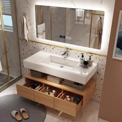 Cina insieme di pietra artificiale di legno solido del Governo del lavabo di vanità del bagno di 120cm-180cm in vendita