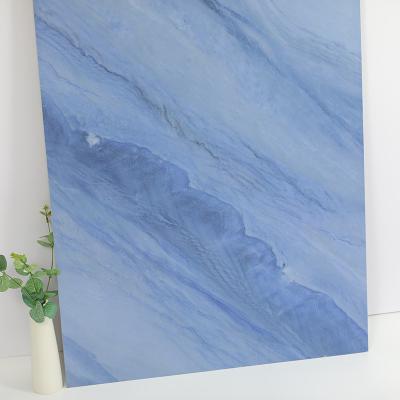 Cina piastrella di ceramica lucidata blu dell'hotel delle mattonelle della lastra del marmo della porcellana di 600x1200mm in vendita