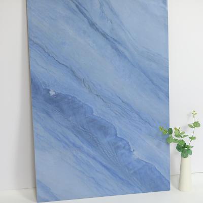 Cina piastrella di ceramica lucidata blu dell'hotel delle mattonelle della lastra del marmo della porcellana di 600x1200mm in vendita
