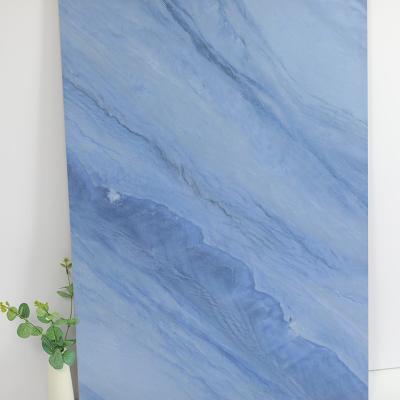 Cina piastrella di ceramica lucidata blu dell'hotel delle mattonelle della lastra del marmo della porcellana di 600x1200mm in vendita