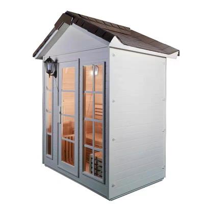Cina Stanza tradizionale di sauna del vapore del giardino, sauna all'aperto del barilotto canadese della cicuta in vendita