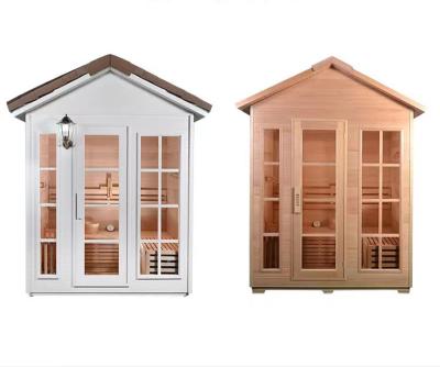 Cina Stanza tradizionale di sauna del vapore del giardino, sauna all'aperto del barilotto canadese della cicuta in vendita