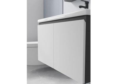 China Grupo moderno de flutuação luxuoso da vaidade de Matte White Wall Mounted Bathroom do armário do espelho do fornecedor da vaidade do banheiro à venda