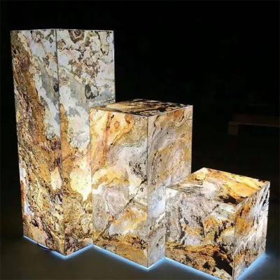 Cina Bello di lusso d'accensione retroilluminato lastra di marmo naturale traslucida della pietra della grande in vendita
