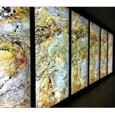 Cina Bello di lusso d'accensione retroilluminato lastra di marmo naturale traslucida della pietra della grande in vendita
