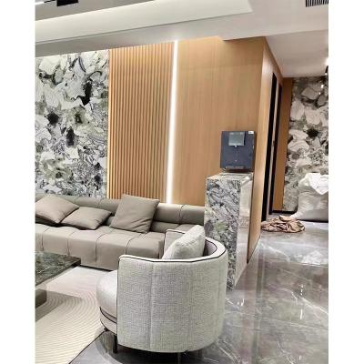 Cina Emerald Green Onyx Marble Slab lucidato pietra naturale per la decorazione della parete interna in vendita