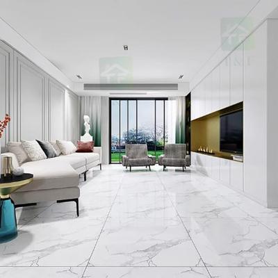 Cina Alte piastrelle per pavimento lucide della porcellana di sembrare di marmo bianco 60x60cm antisudicio in vendita