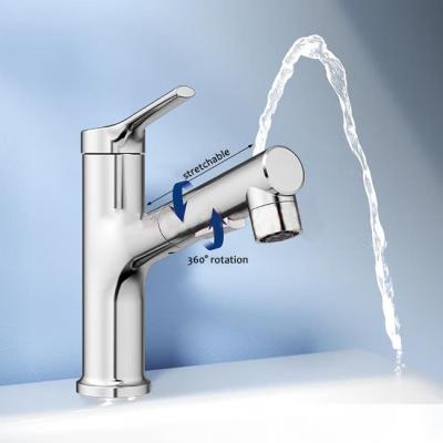 China La rotación flexible caliente y fría moderna saca el grifo del lavabo con la función multi de dos esprayes en venta