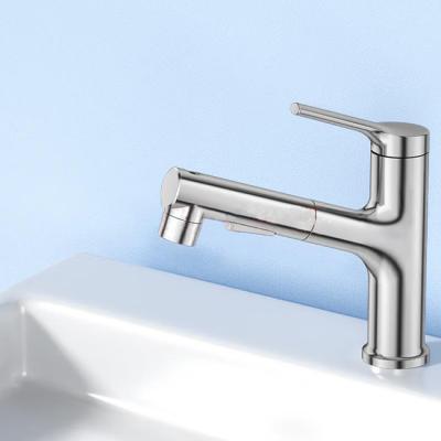 China La rotación flexible caliente y fría moderna saca el grifo del lavabo con la función multi de dos esprayes en venta