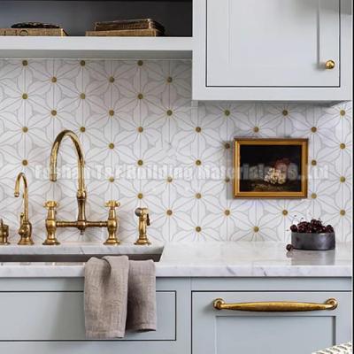 Cina Grado Waterjet AAA delle mattonelle 320x320mm della parete del pavimento di mosaico del fiore in vendita