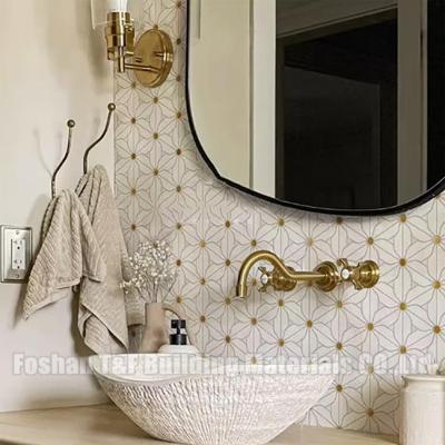 Cina Grado Waterjet AAA delle mattonelle 320x320mm della parete del pavimento di mosaico del fiore in vendita