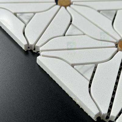 Cina Grado Waterjet AAA delle mattonelle 320x320mm della parete del pavimento di mosaico del fiore in vendita