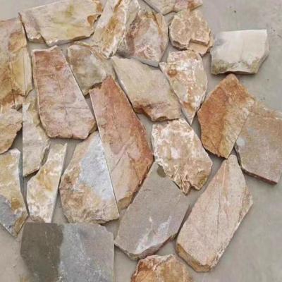 Cina 3D Natural Marble Stones Random Rusty Slate Meshed Flagstone Pavimenti da giardino esterno Piastrelle da parete in vendita