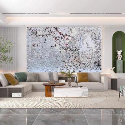 Cina Controsoffitto di pietra della cucina della decorazione della parete del salone della villa dell'hotel della lastra della quarzite naturale di lusso in vendita