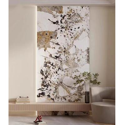 Cina Controsoffitto di pietra della cucina della decorazione della parete del salone della villa dell'hotel della lastra della quarzite naturale di lusso in vendita