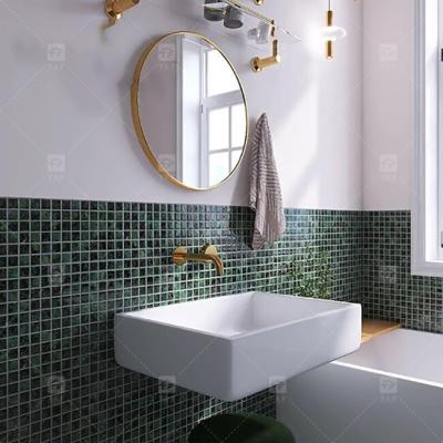 Cina Piastrelle di marmo di colore verde per pavimento e parete del bagno in vendita