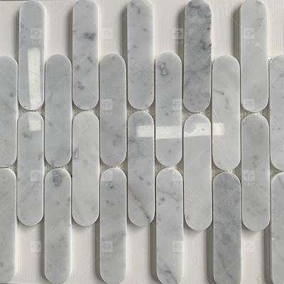 Cina Pietra ovale lunga mosaico metro piastrelle per bagno e soggiorno in vendita