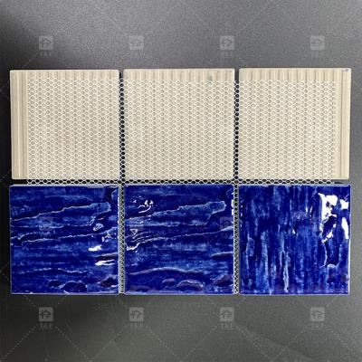 Cina Piscina blu Piastrelle di mosaico Piastrelle di parete in cucina a forma quadrata in vendita
