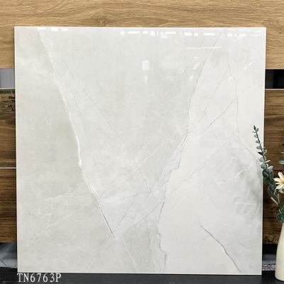 Cina Corpo intero Grigio Colore Marmo Aspetto Porcellana Piastrelle lucide Per Pavimento Interno E Parete in vendita