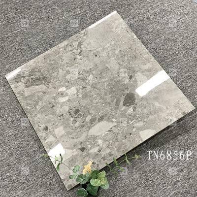 Cina Corpo intero Grigio Colore Marmo Aspetto Porcellana Piastrelle lucide Per Pavimento Interno E Parete in vendita