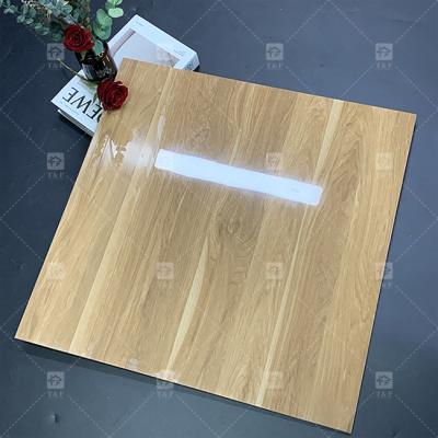 Cina Alto lucido interno legno look porcellana pavimento piastrelle antiscivolo lucidato vetrata porcellana piastrelle salotto per pavimenti in vendita