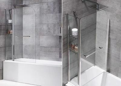 Cina La doccia impermeabile di vetro temperata del bagno divide due scaffali di volta in vendita