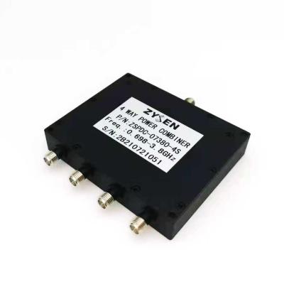China RF Microwave 4 Way Power Combiner 0.698GHz To 3.8GHz 20W for sale