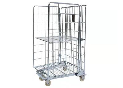 China Plastic Spraying Logistics Turnover Wire Mesh Storage Cages 50x100 Movable for sale