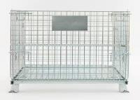 China Galvanized 350kg Foldable Wire Mesh Cage Stacking Iron Frame Butterfly for sale