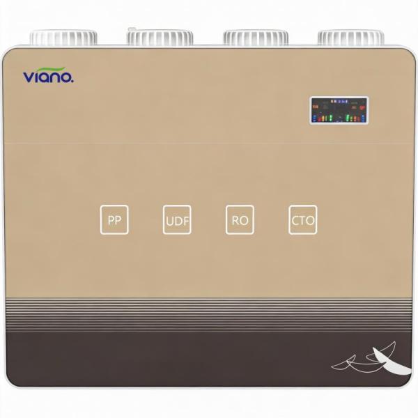 Quality Tempered Glass RO Water Purifier Cabinet With Top Mounted Filter 220V for sale