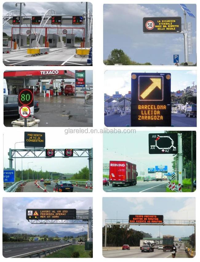 LED traffic warning sign in project setting