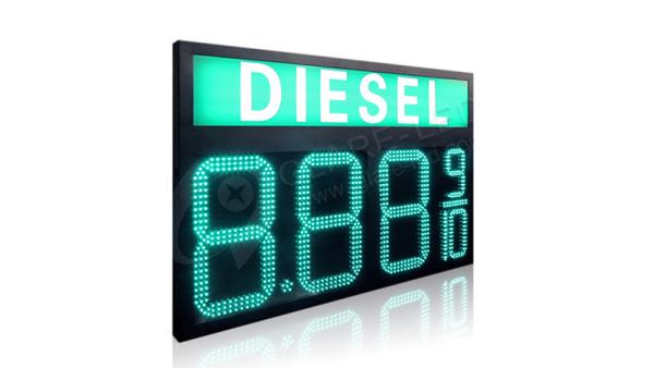 oil price sign for gas station led pump top sign gas changer led pump topper gas price display