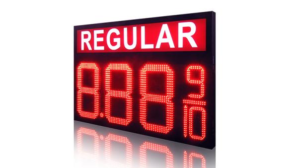 oil price sign for gas station led pump top sign gas changer led pump topper gas price display