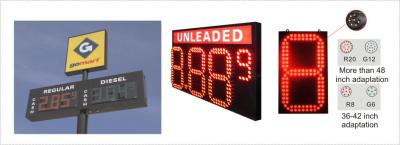 China Pixel Tube Led Gas Price Signs 60inch Express Projector Led Oil Price Display Screen for sale