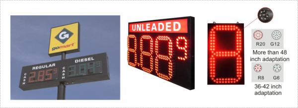 Pixel Tube LED Gas Price Signs 60inch Express Projector LED Oil Price Display Screen (Ecrã de exibição de preços de óleo)
