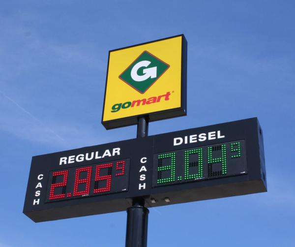 Pixel Tube LED Gas Price Signs 60inch Express Projector LED Oil Price Display Screen (Ecrã de exibição de preços de óleo)