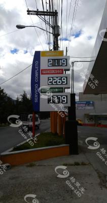 China Oil Petrol Station Price Board 5000/M2 8000cd/M2 Resolution Gas Price Sign Led for sale