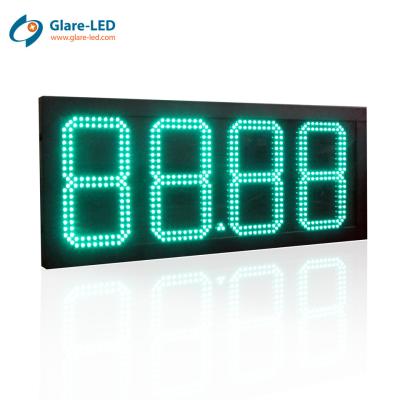 China 8.88 9 10 Green Red Led Gas Station Signs For Petrol Station Outdoor Waterproof for sale