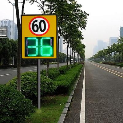 China Aviso de trânsito LED Radar solar sinal de velocidade com pixel pitch 188 3 digitais e energia solar à venda