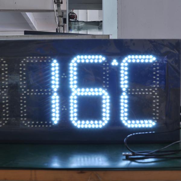 Panello di visualizzazione di tempo e temperatura a LED da 12 pollici per 8