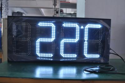 China 12 Inch LED Time And Temperature Board Outdoor Advertising Needs Time  Temp Signs for sale