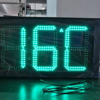 China 12 inch outdoor Glare Led Tijd en Temperatuur bord Rood Te koop