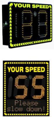 Cina 220V Voltaggio di ingresso LED 24GHz Segno portatile di radar di velocità solare ad alta luminosità in vendita