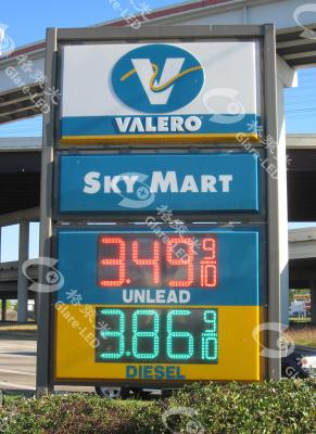 China 18 polegadas Digital LED sinais de gás 7 Segmento IP65 Exterior para estação de gasolina e desempenho à venda