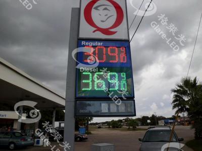 China 18 polegadas Digital LED sinais de gás 7 Segmento IP65 Exterior para estação de gasolina e desempenho à venda