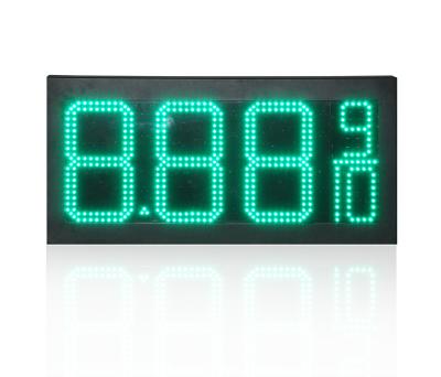 China 8.889/10 10 pulgadas Epistar chip LED estación de gasolina verde tablero gráfico pantalla a prueba de agua en venta
