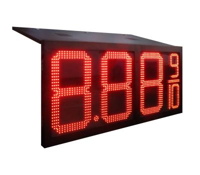 China LED Gas Price Sign with Over 500000 Hours Lifespan Customized Digit Height and Steel/Aluminum Casing for Gas Station LED Display for sale