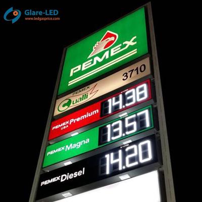 China LED Gas Price Sign with 110/230V AC Power 100° Viewing Angle and 5000-8000cd/m² Brightness for Gas Station LED Display for sale